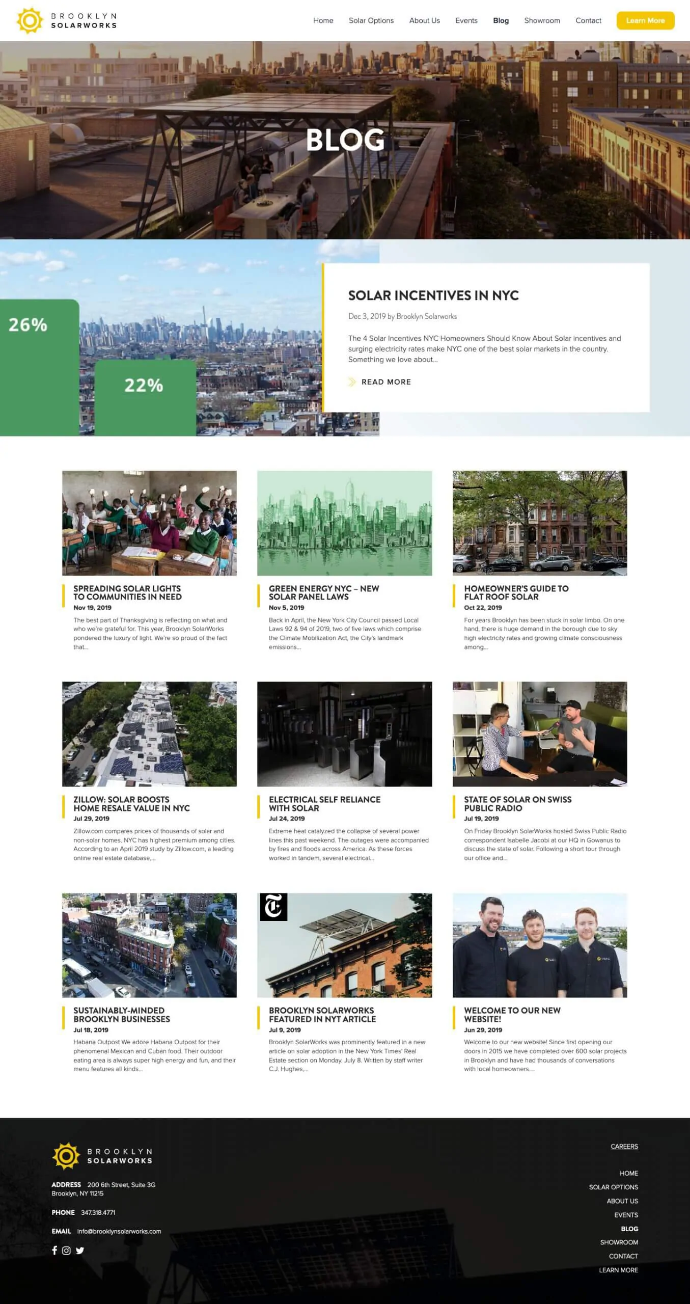 Brooklyn SolarWorks - Bushwick Design - Brooklyn Web Design