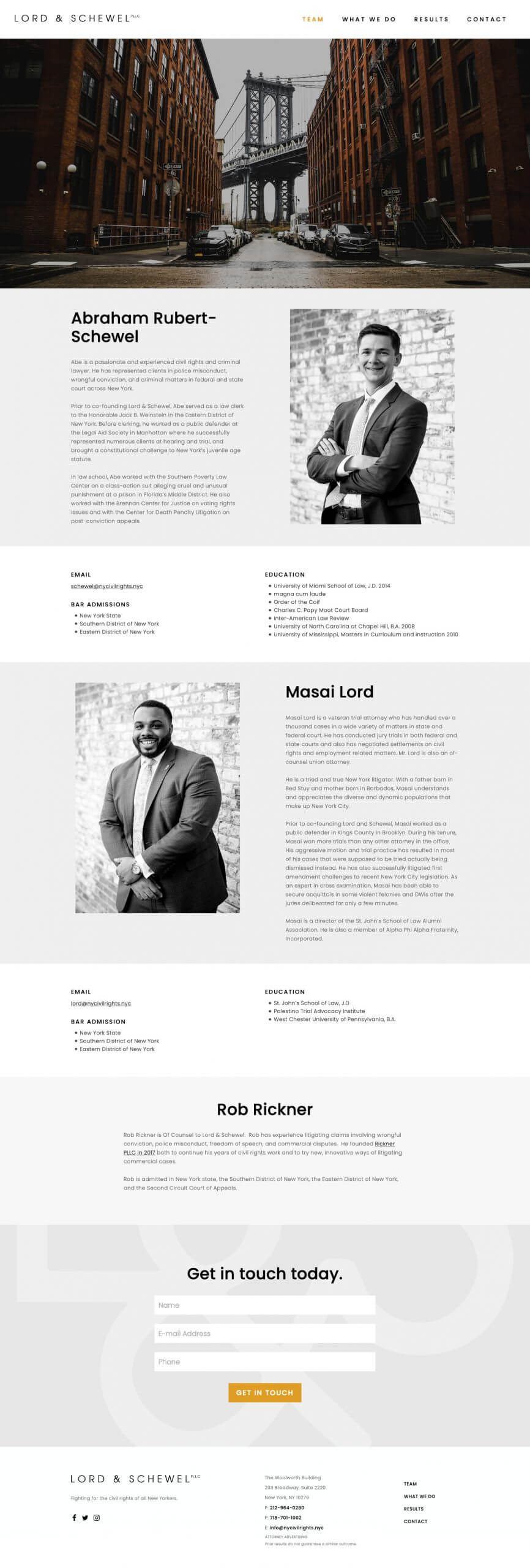 Lord & Schewel PLLC - Bushwick Design - Brooklyn Web Design