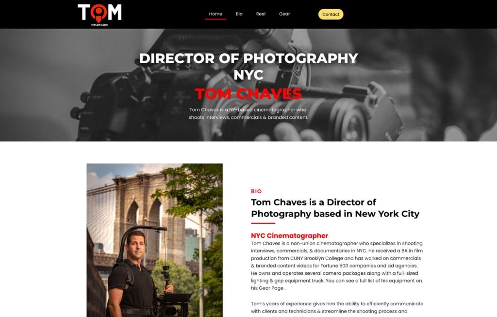 Web Design for the Film Industry - Bushwick Design - Brooklyn Web Design